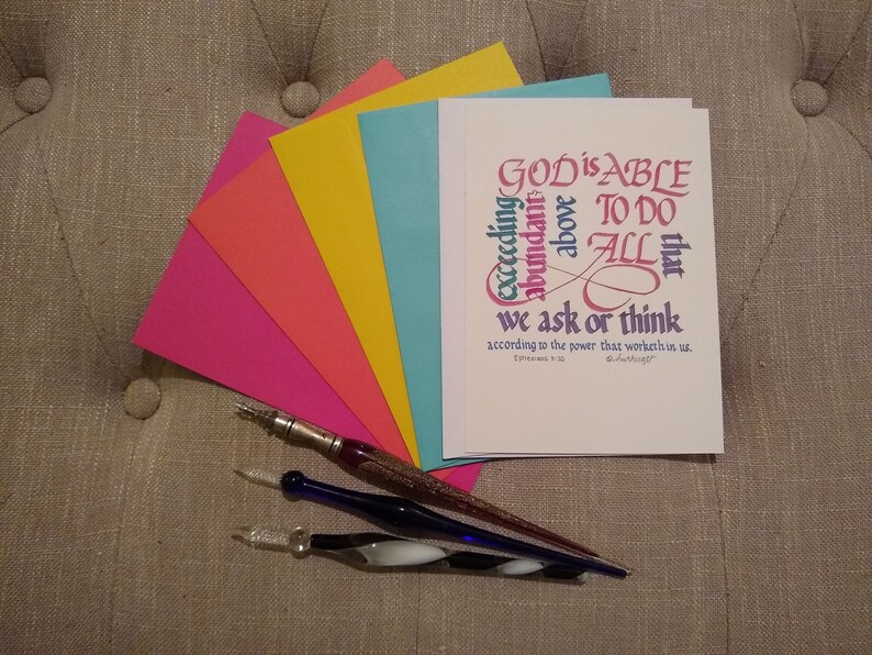 God is Able Calligraphy of Ephesians 3:20 - Etsy