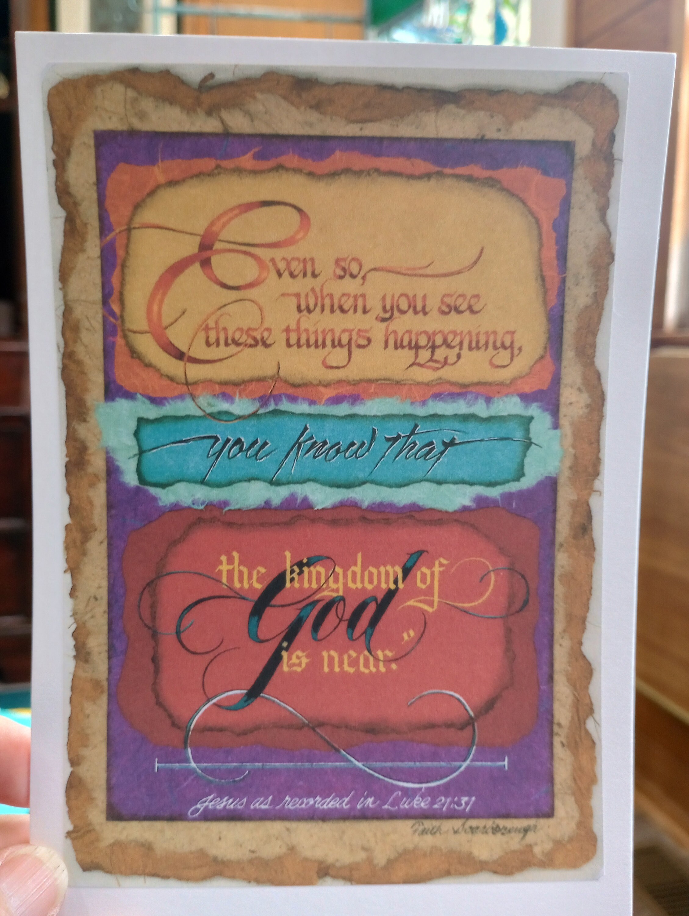 The Kingdom of God is Near Calligraphy of Luke 21:31 - Etsy