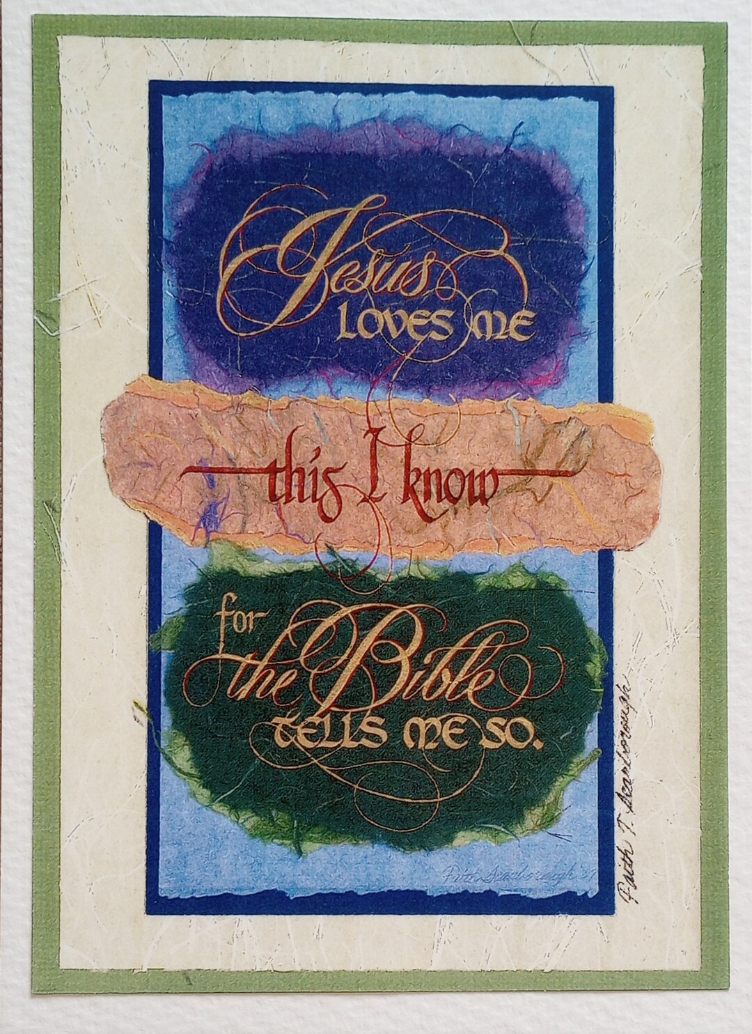 Jesus Loves Me Calligraphy - Etsy