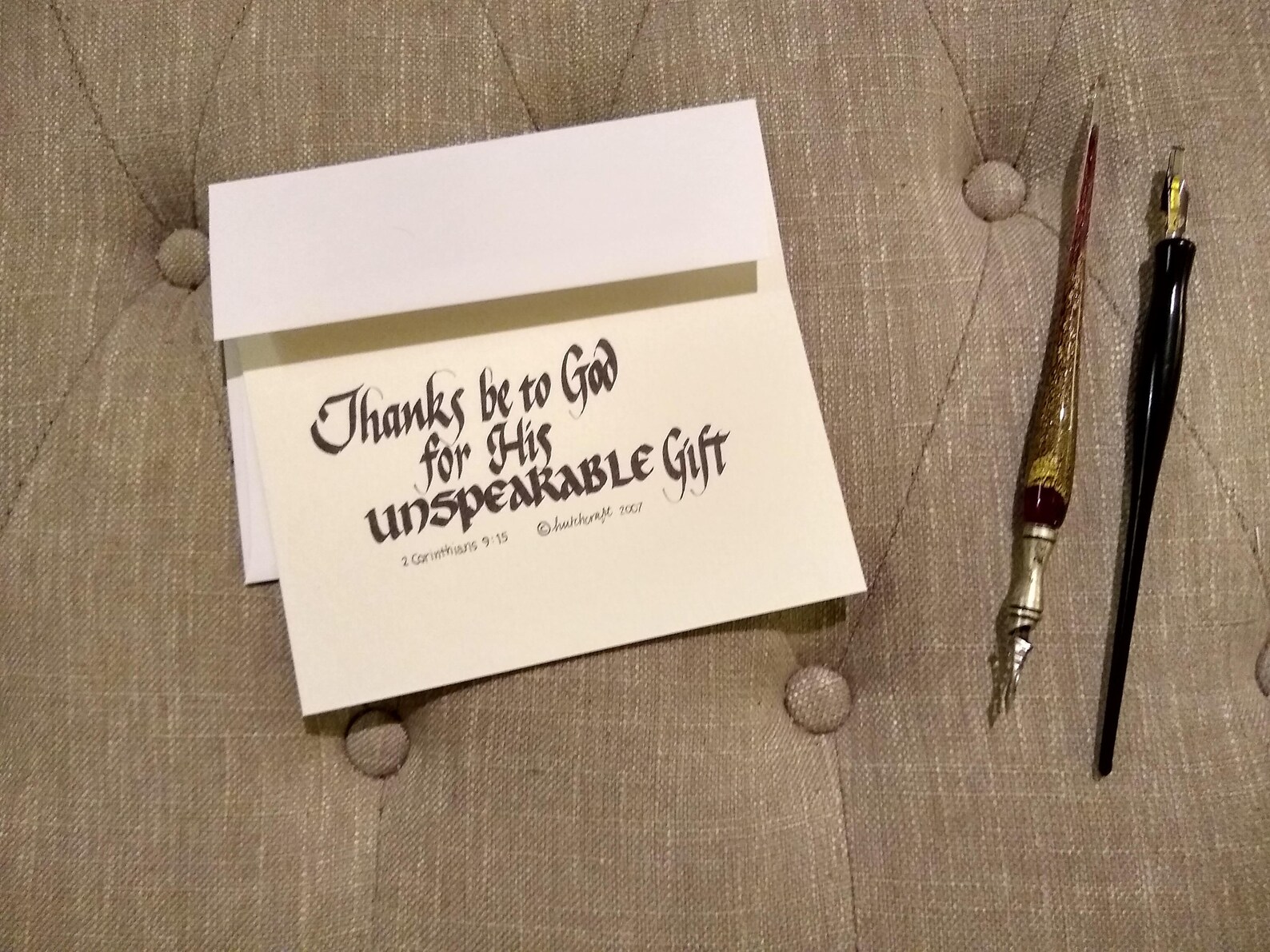 Unspeakable Gift Calligraphy of 2 Corinthians 9:15 - Etsy