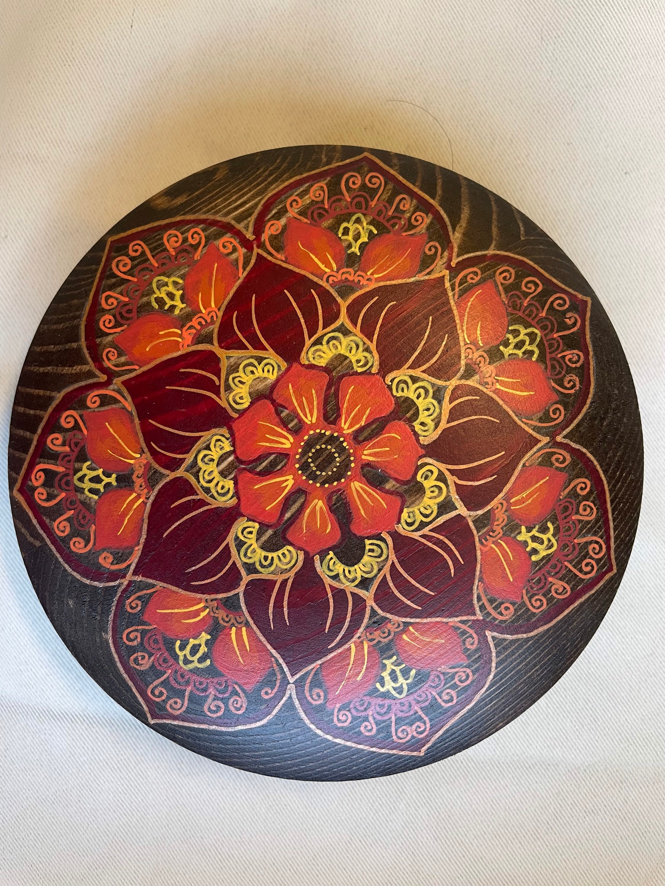 Round Floral Mandala Box L22 - Etsy