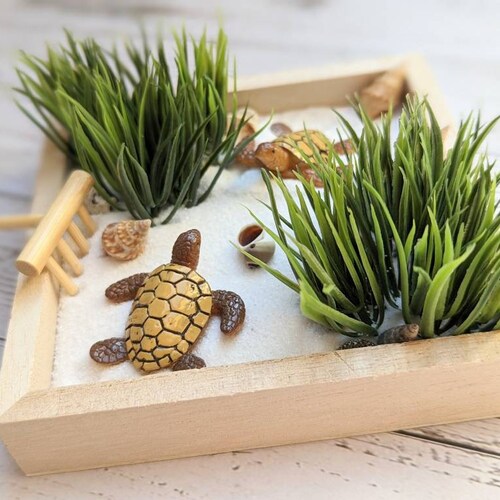 Mini Beach Zen Garden DIY Kit Sea Turtle Zen Garden - Etsy