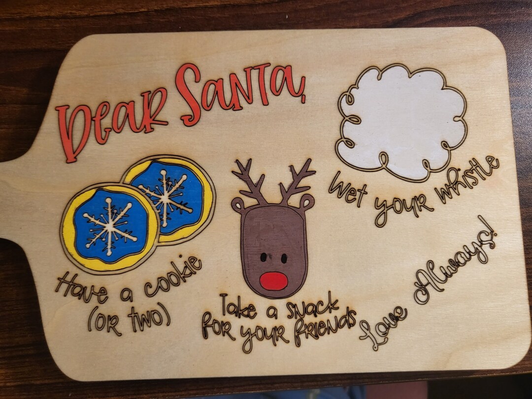Reindeer Milk & Cookies Serving Board - Etsy