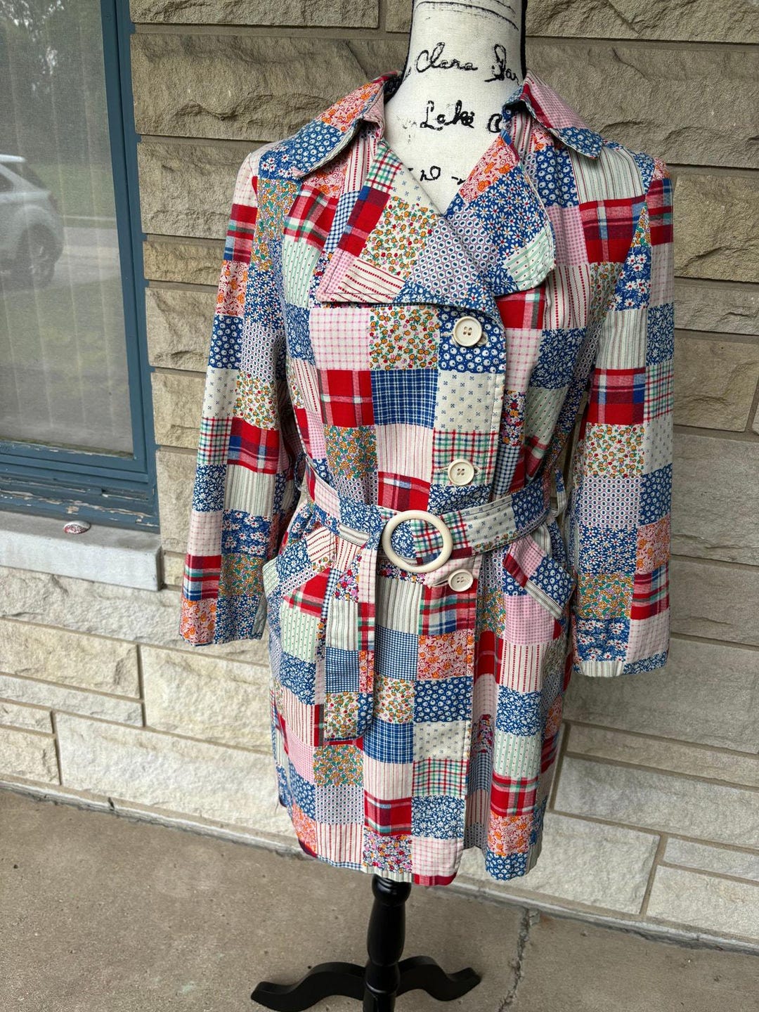 Vintage1970s Holly Hobbie Double Dagger Denim Trench Style Coat - Etsy
