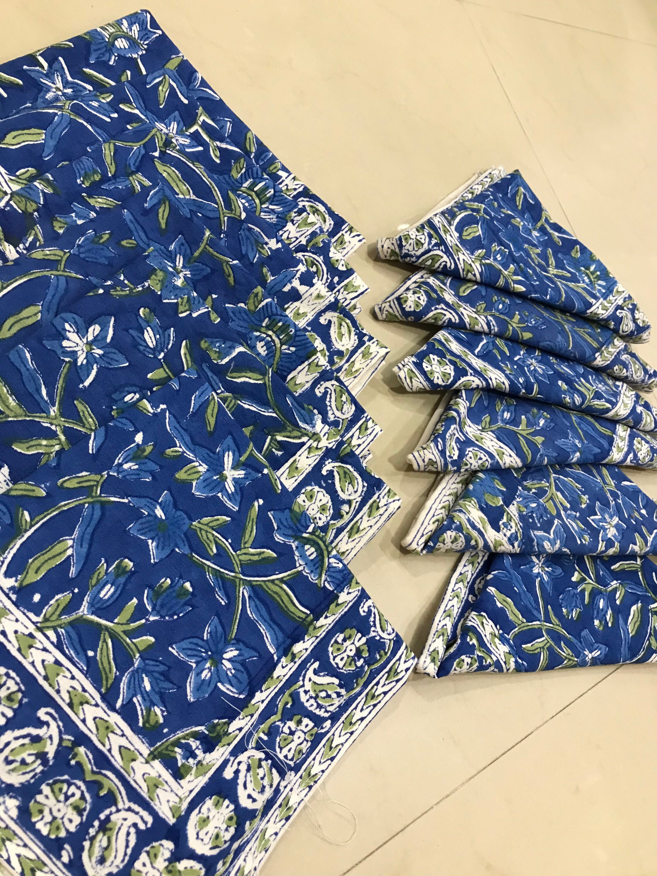 Cotton dinner napkins/Indian Cotton Napkins/Block Print | Etsy