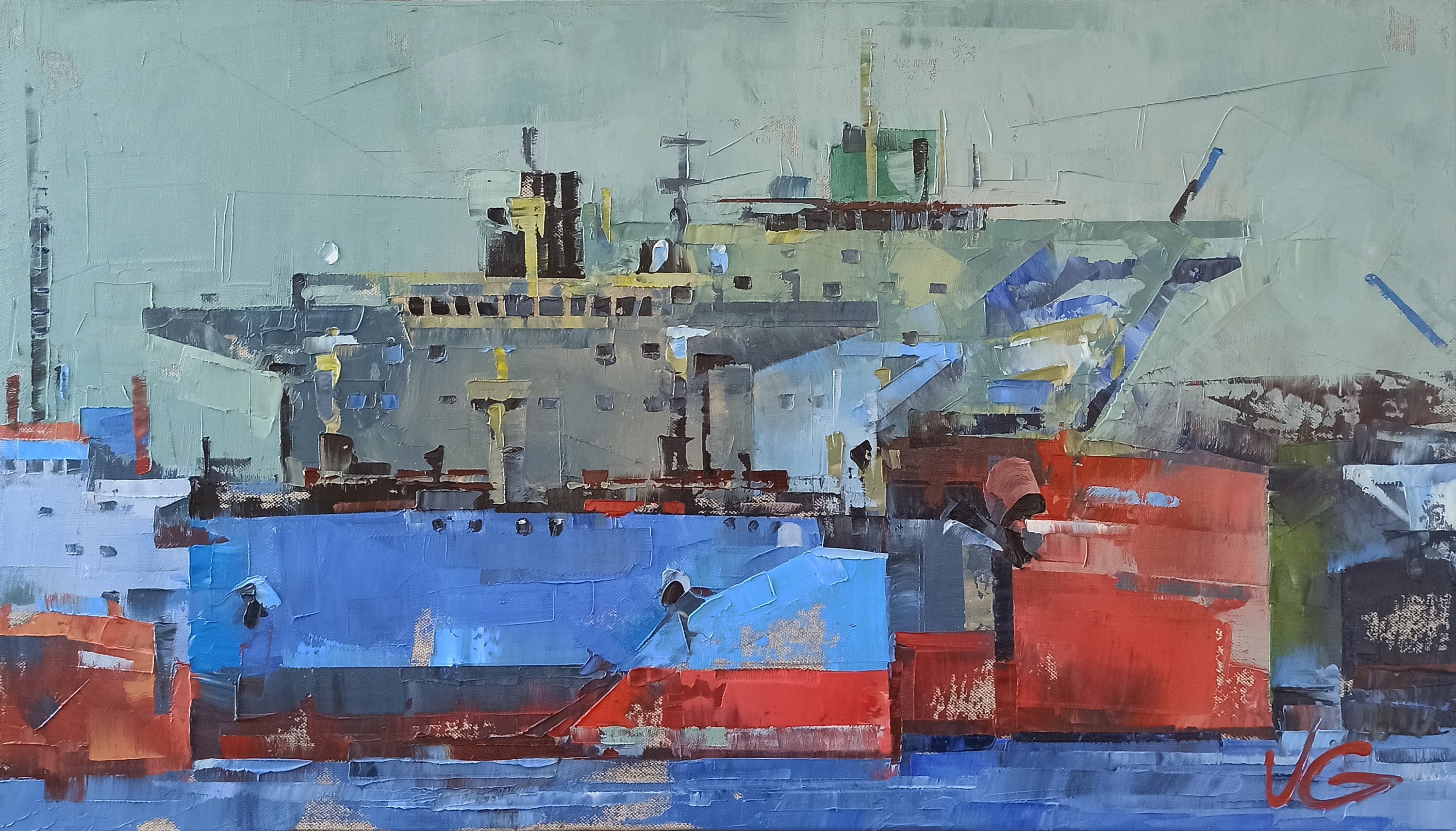 Cargo Ship Painting