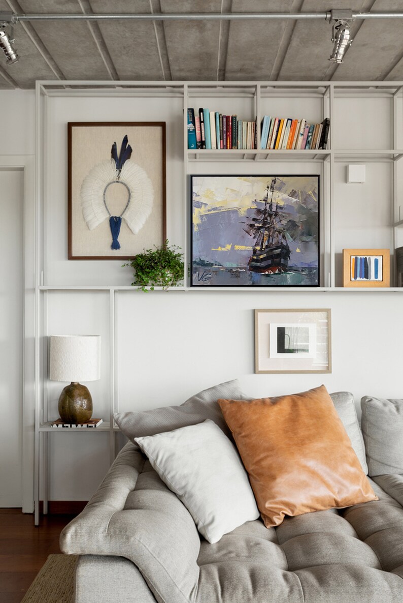 Original Oil Painting on Canvas GHOST SHIP, the Ethereal Realm of ...