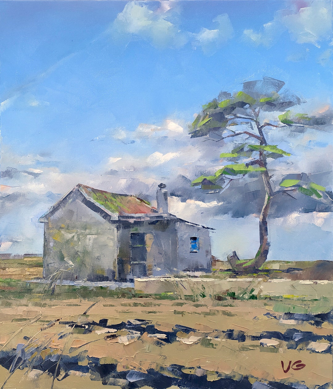 Original Oil Painting on Canvas HOUSE WITH HISTORY Enchanting Mystical ...