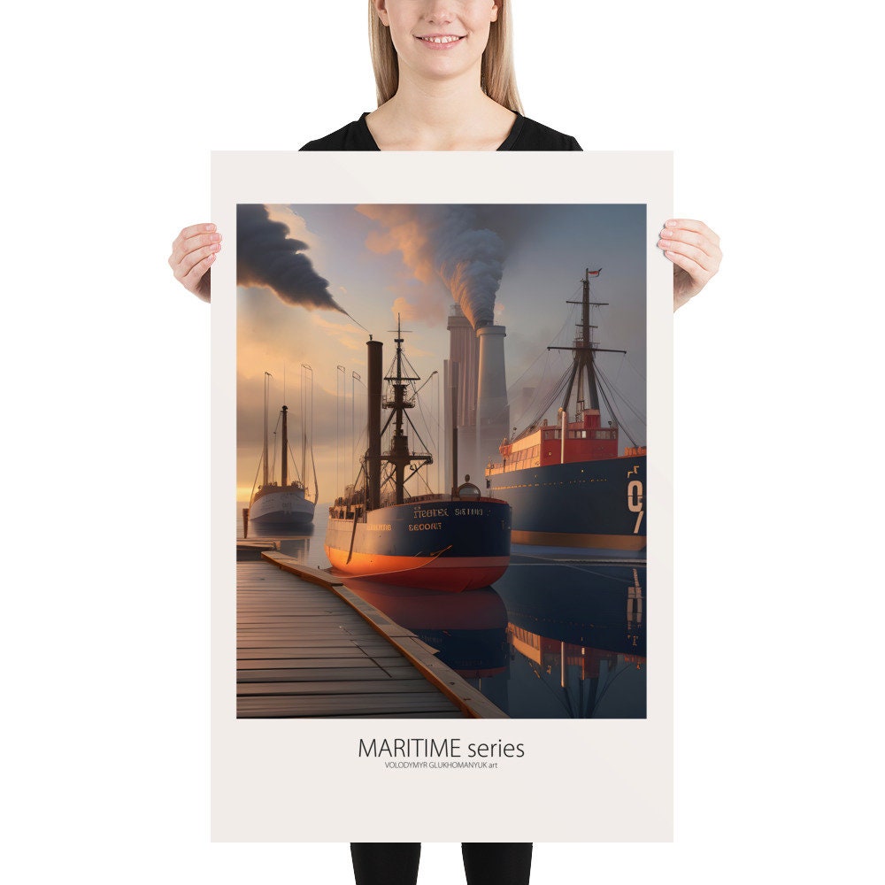 POSTER MARITIME Series Part 1 Digital Print Art Naïve and - Etsy
