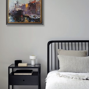 Original Oil Painting MORNING BREATH Series Golden Age Part No. 6 Ships ...