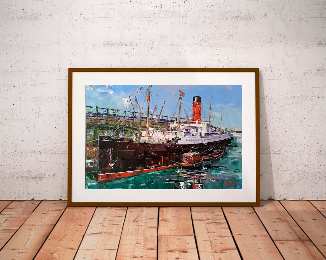 Custom RMS Carpathia Oil Painting, Titanic Rescue, Maritime Art - Etsy