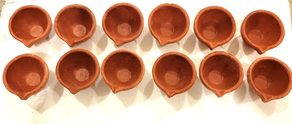 Clay Diya for Diwali Oil Wick Diya Diwali Decoration Indian - Etsy