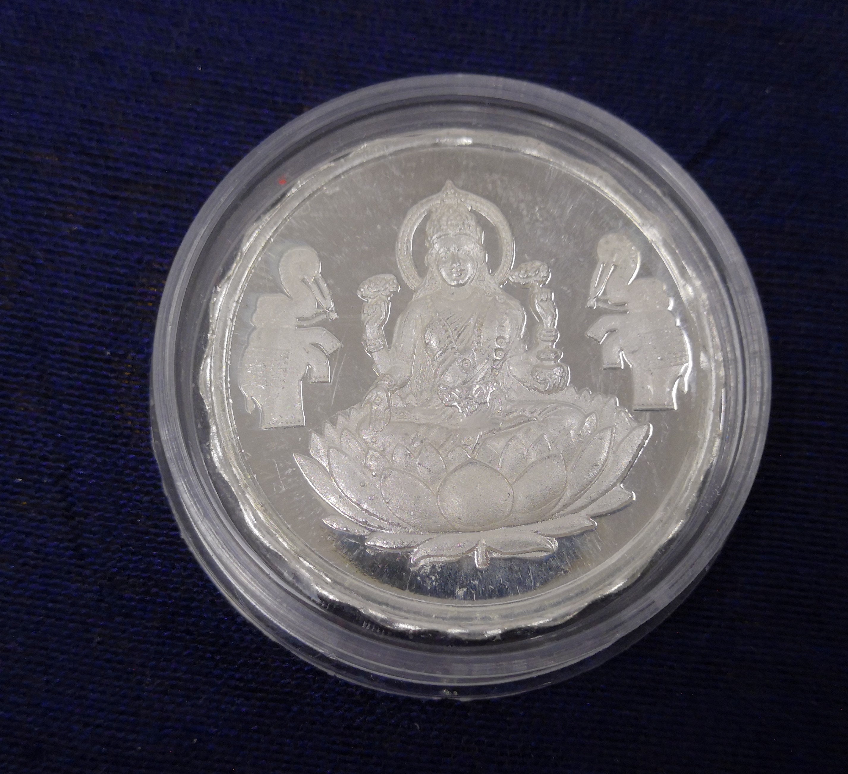 Mahalakshmi Pure Silver Coin 10 Gm 999 Hallmarked 999 Hindu Religous ...