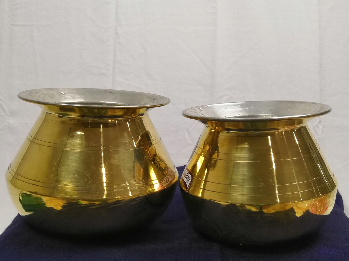 Brass Cookware | Brass Tapila | Brass Bhagoni | Ittadi - Etsy
