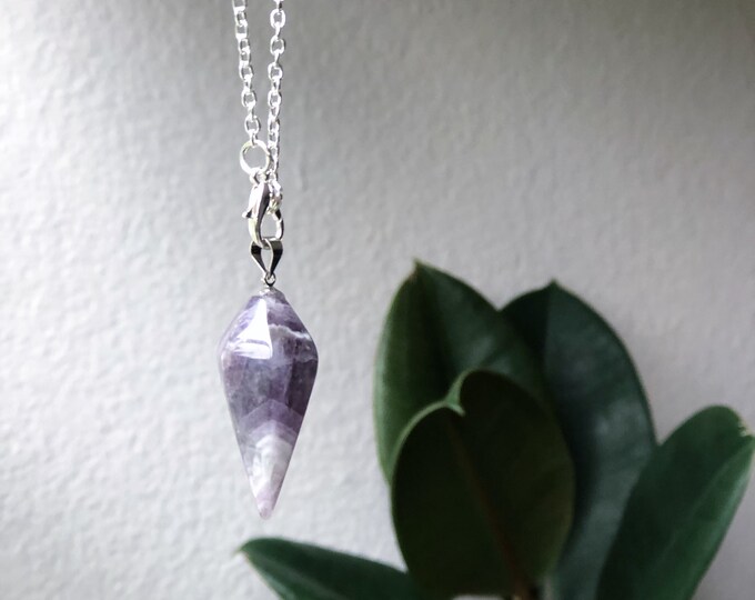 Amethyst Pendulum Amethyst Pendulum Necklace - Etsy