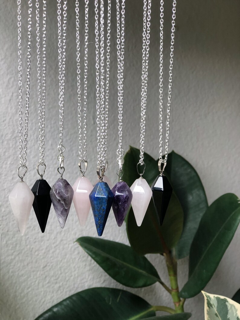 Rose Quartz Pendulum Rose Quartz Pendulum Necklace | Etsy