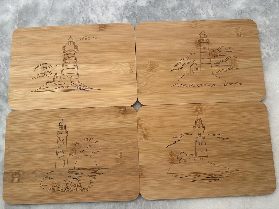 Lighthouse Tapas Plates - Set of 4 - Etsy