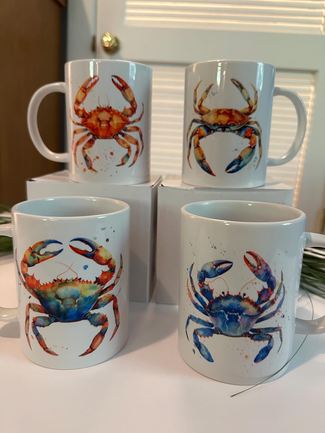 Colorful Crab Mugs - Etsy