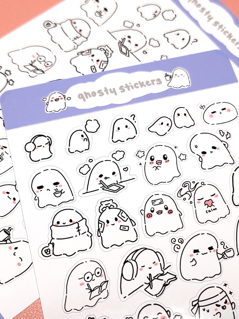 Ghosty Sticker Sheet - Etsy