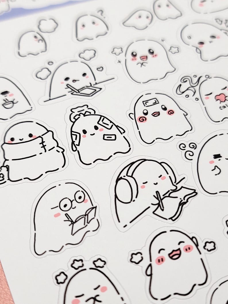 Ghosty Sticker Sheet - Etsy