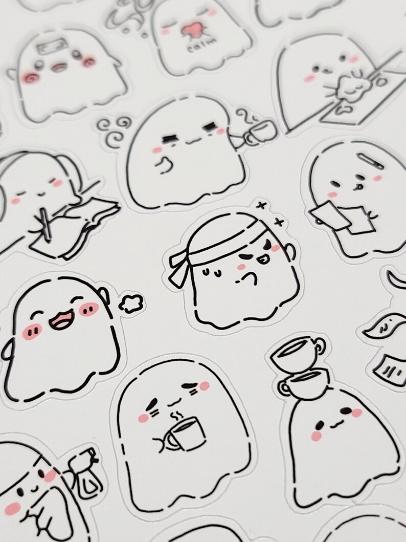 Ghosty Sticker Sheet - Etsy