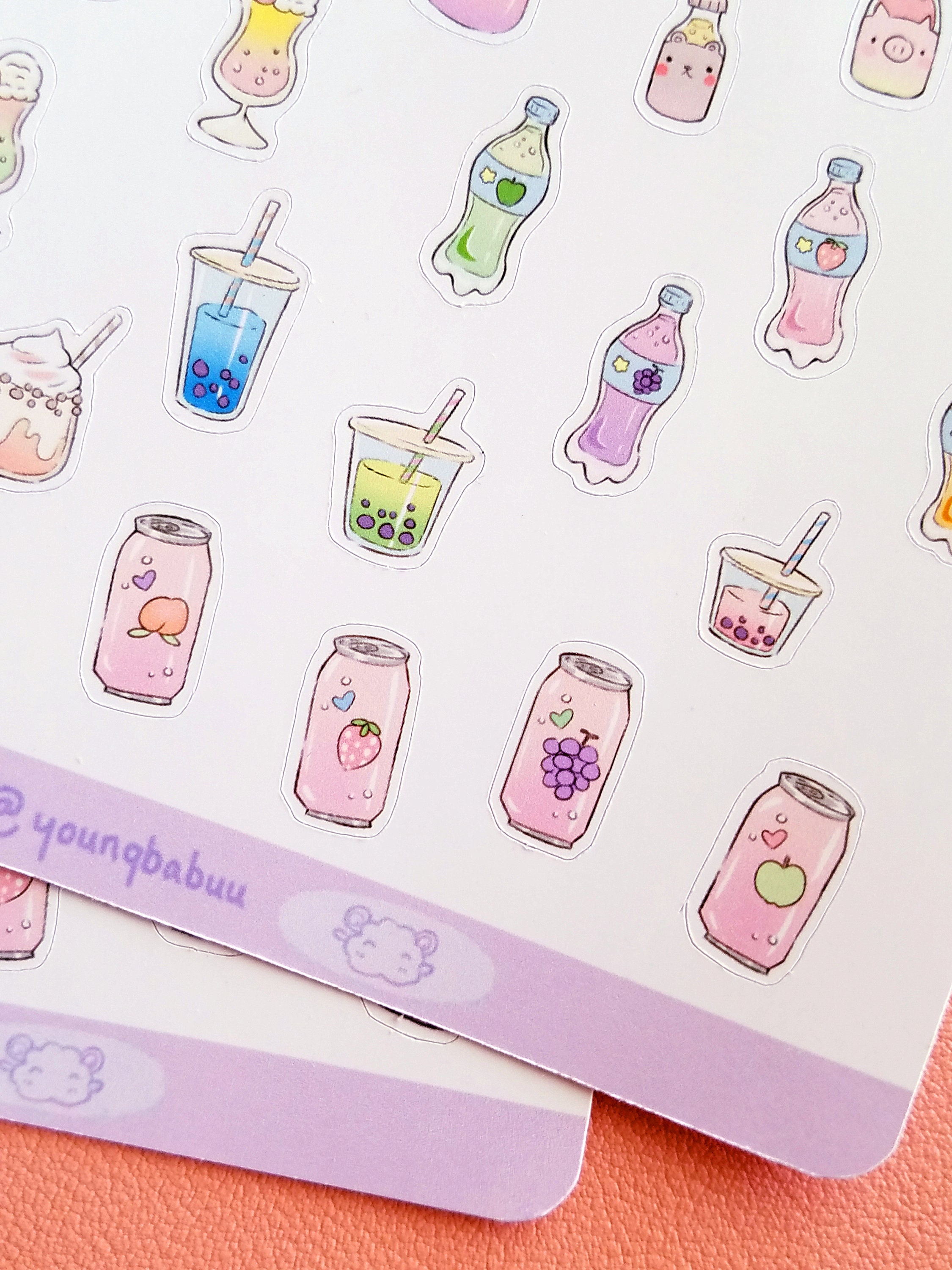Sweet Drinks Sticker Sheet | Etsy