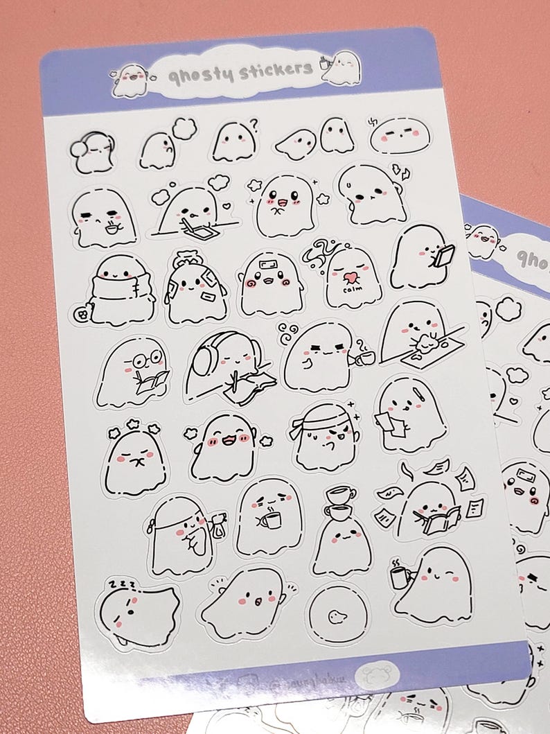 Ghosty Sticker Sheet - Etsy
