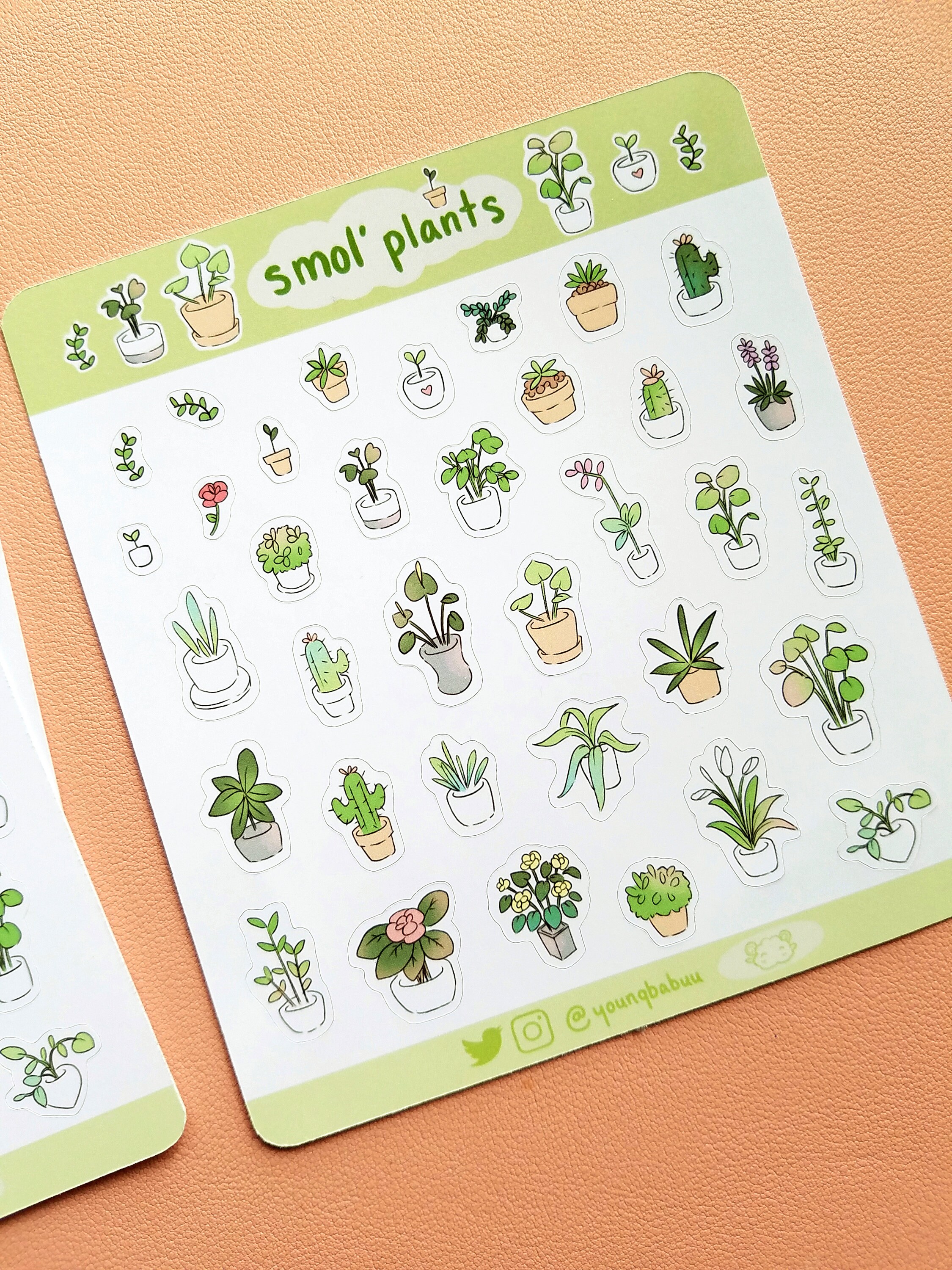 Smol' Plants Sticker Sheet - Etsy