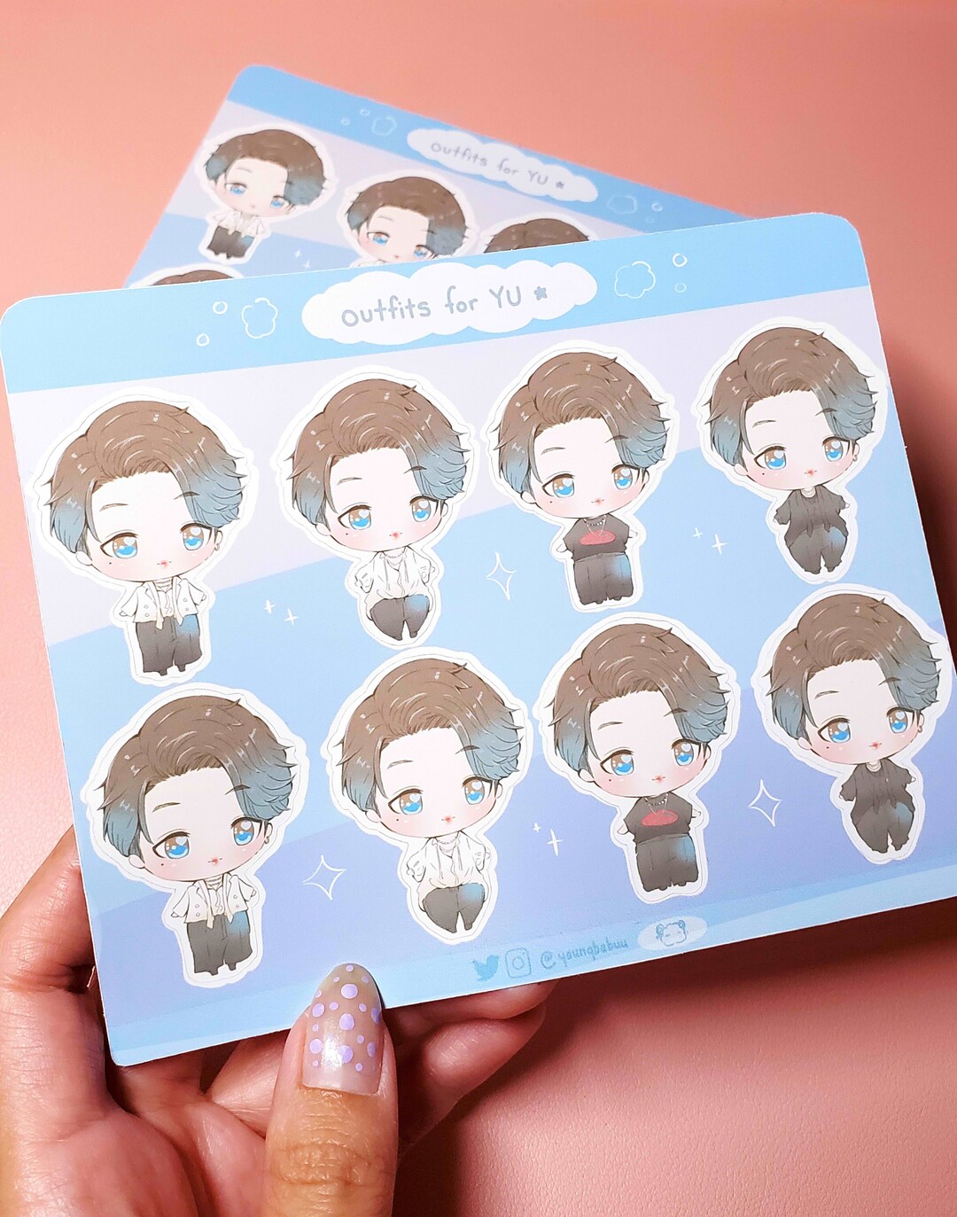 Outfits for YU Sticker Sheet - Etsy