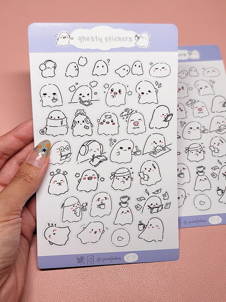 Ghosty Sticker Sheet - Etsy