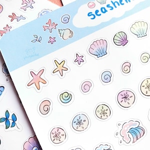 Seashell Sticker Sheet - Etsy