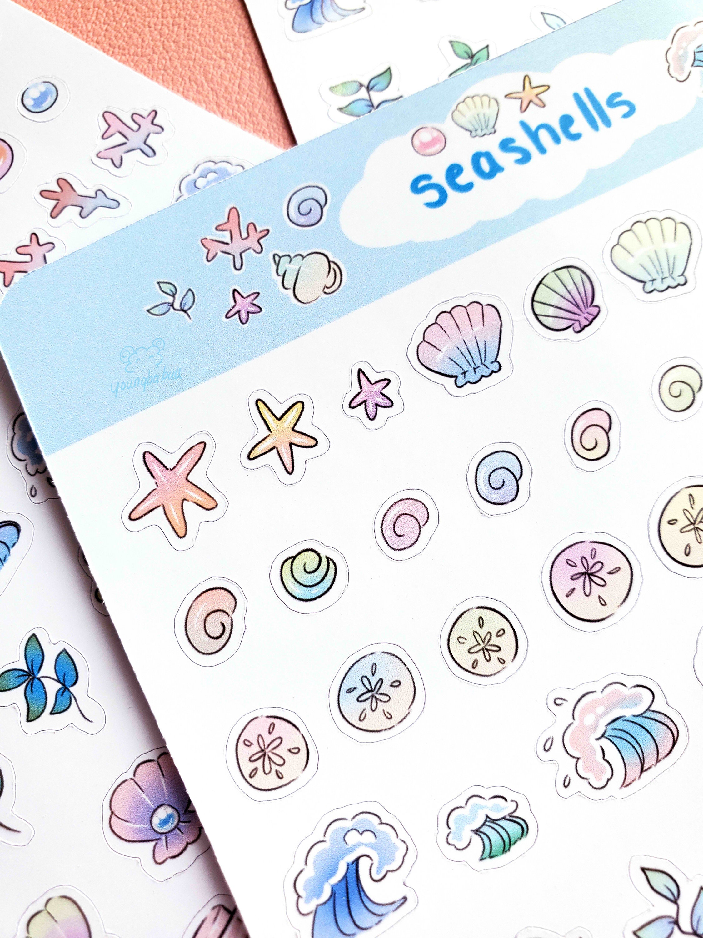 Seashell Sticker Sheet | Etsy