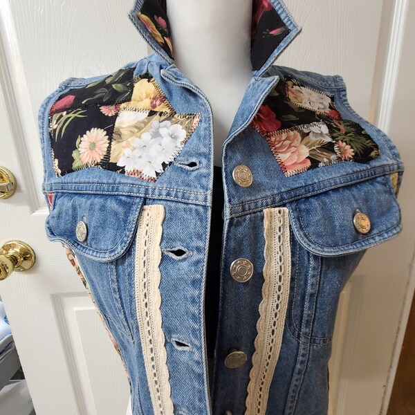 Denim Vest - Etsy