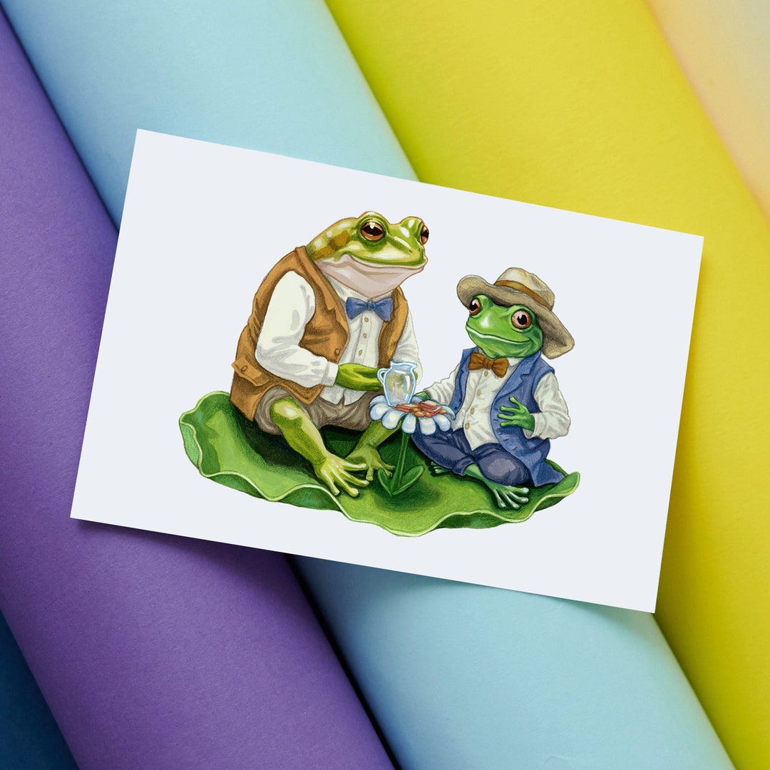 Frog and Toad Art Print, Cottagecore Aesthetic Literary Wall Décor, Cute Animals Kids Room ...
