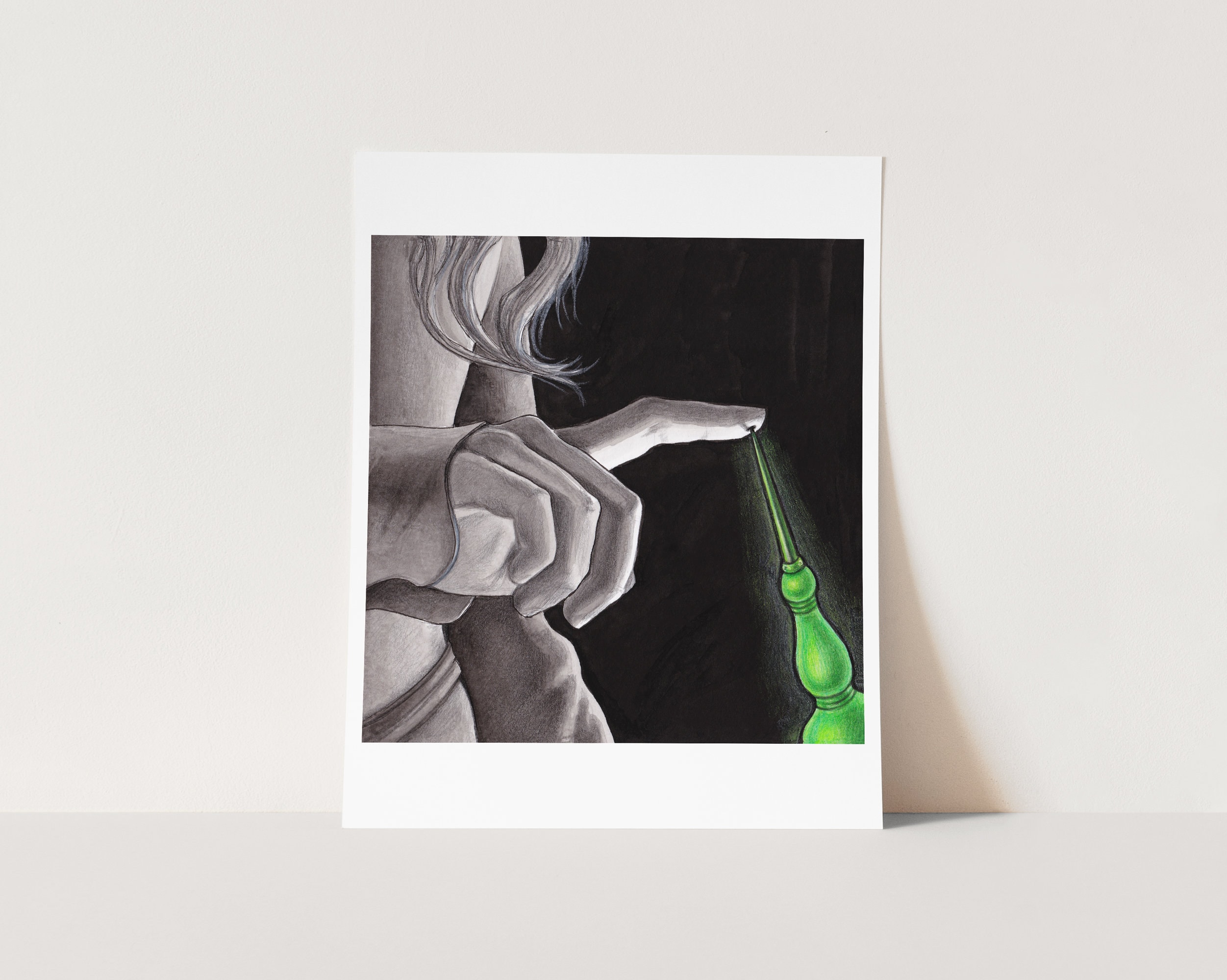 Sleeping Beauty Cursed Spindle Fairy Tale Ink Illustration - Etsy