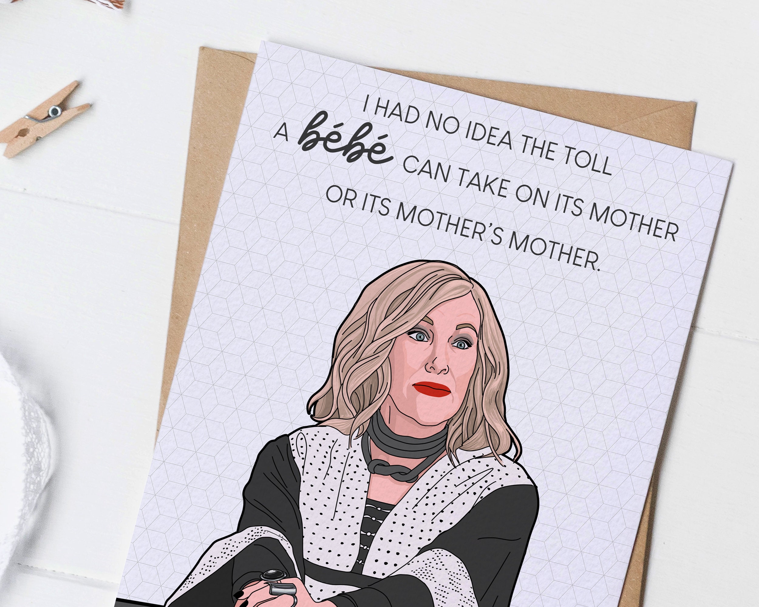 Moira Rose Bébé Schitt’s Creek Mothers Day Card, Funny Gift for Mom ...