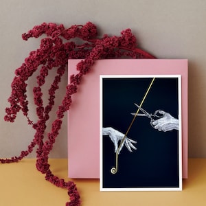 Thread of Life Ancient Greek Mythology Art Print, Gold Foil Embellished ...