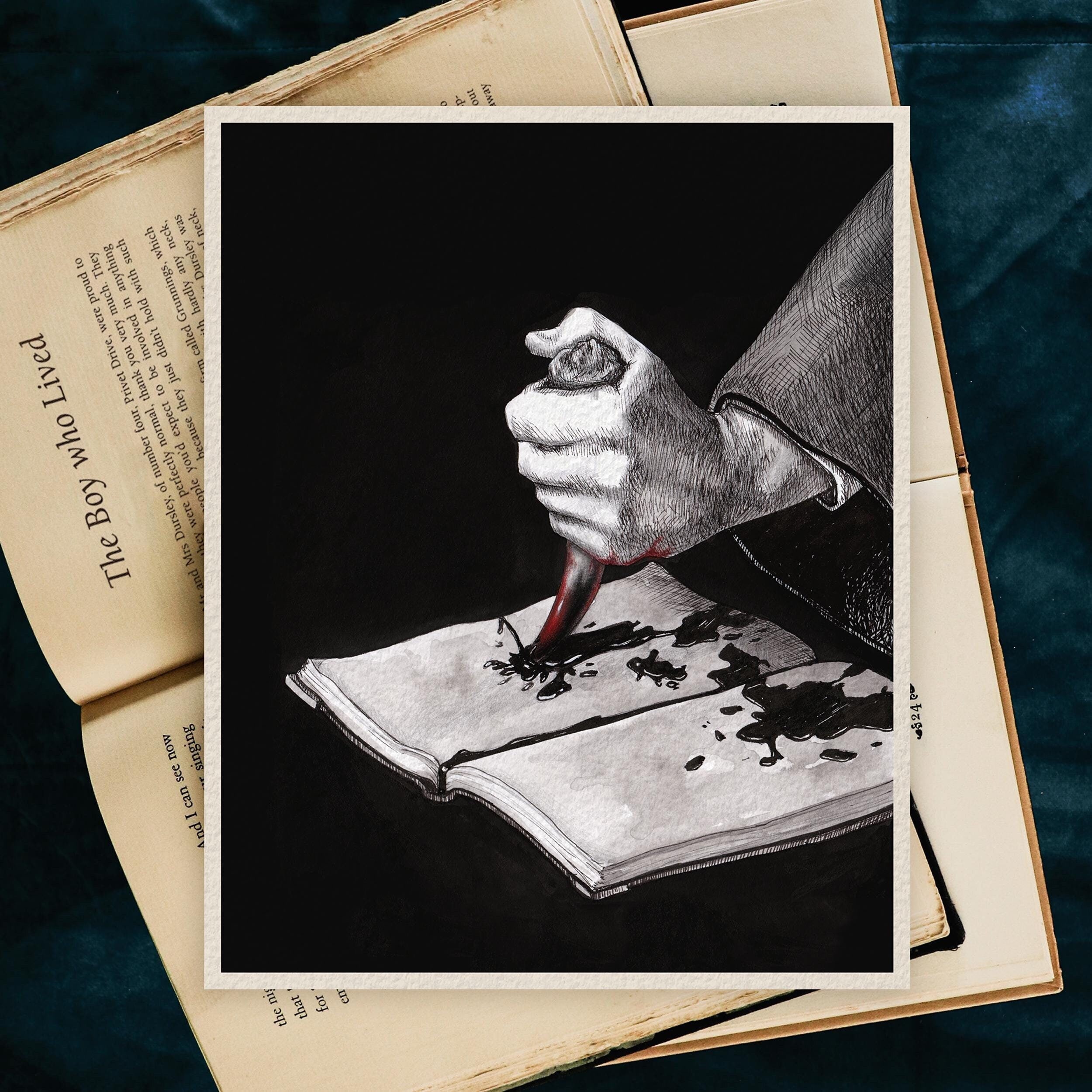 Horcrux Tom Riddle’s Diary, Dark Academia Wall Art, Magical Witchy ...