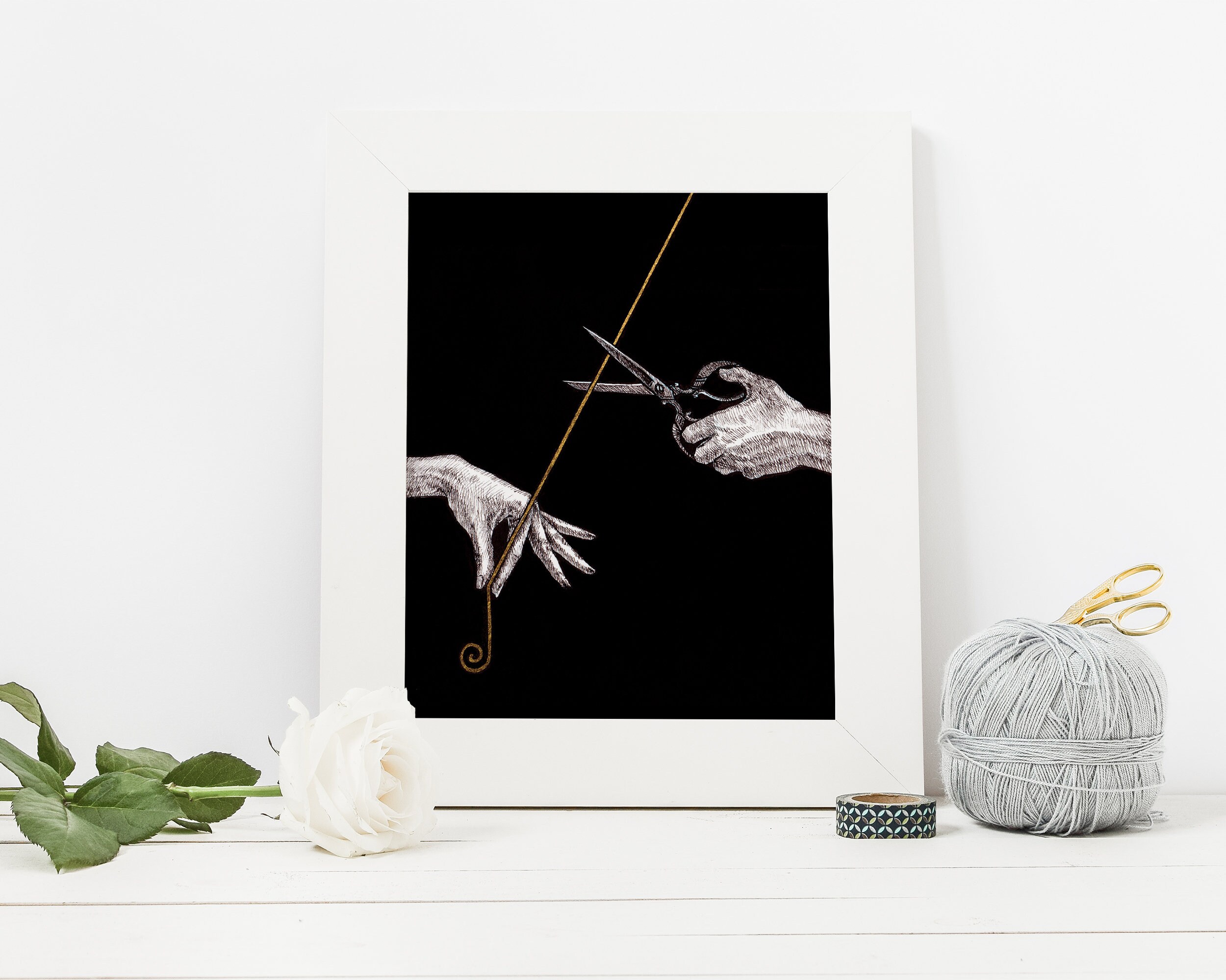 Thread of Life Ancient Greek Mythology Art Print Hand | Etsy
