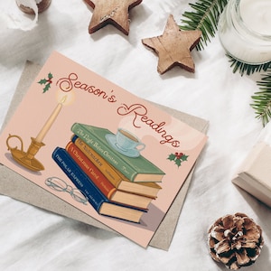 Bookish Christmas Card, Holiday Season’s Readings, Classic Christmas ...