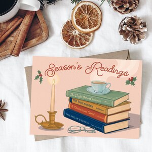 Bookish Christmas Card, Holiday Season’s Readings, Classic Christmas ...