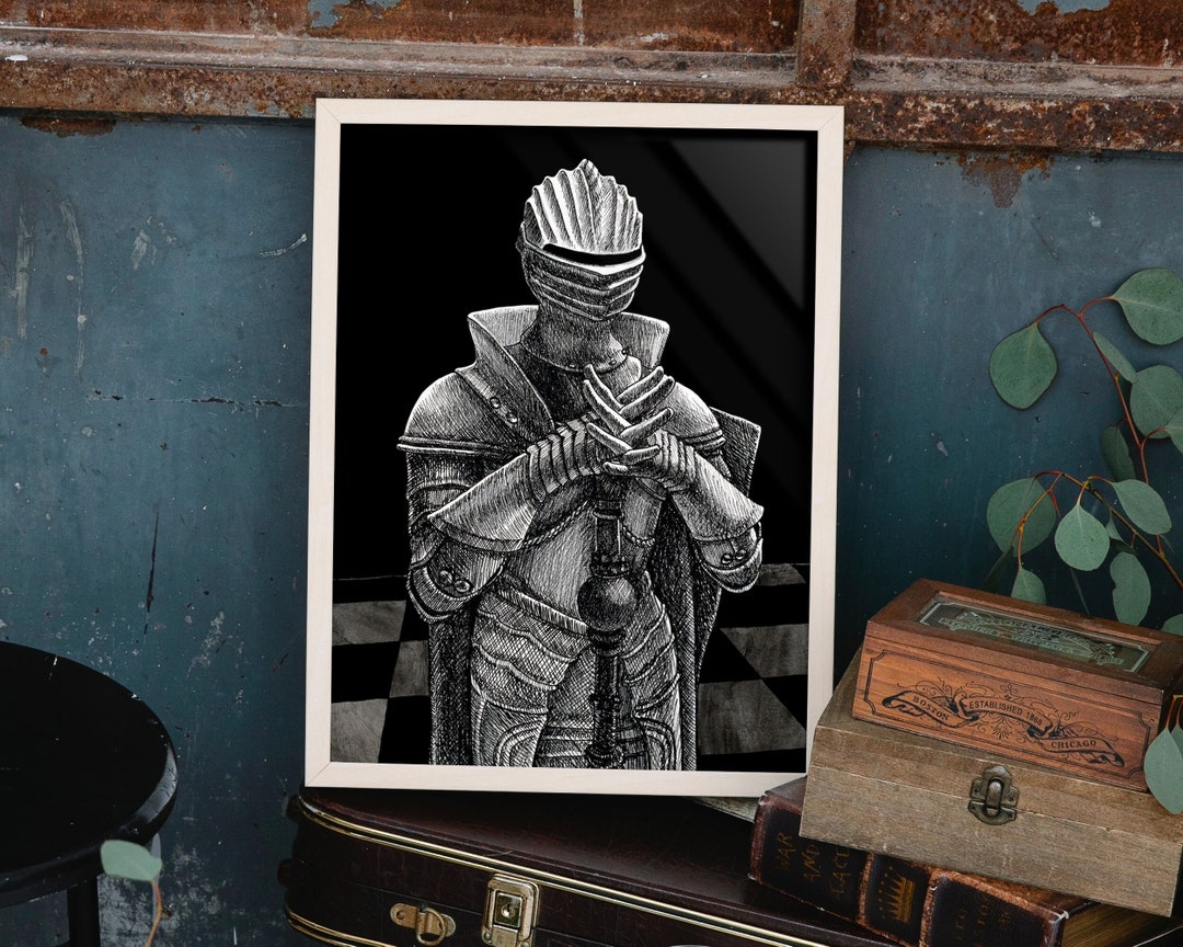 Wizards Chess Queen Handmade Art Print, Dark Academia Wall Décor, Witch ...