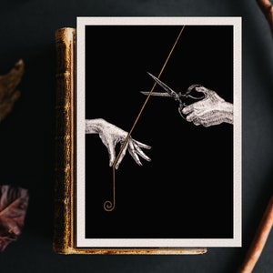 Thread of Life Ancient Greek Mythology Art Print, Hand Embellished Gold ...