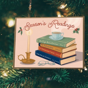 Bookish Christmas Card, Holiday Season’s Readings, Classic Christmas ...