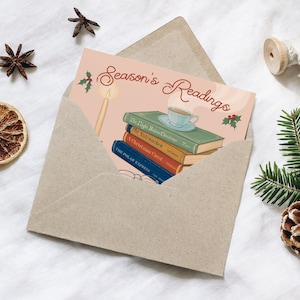 Bookish Christmas Card, Holiday Season’s Readings, Classic Christmas ...