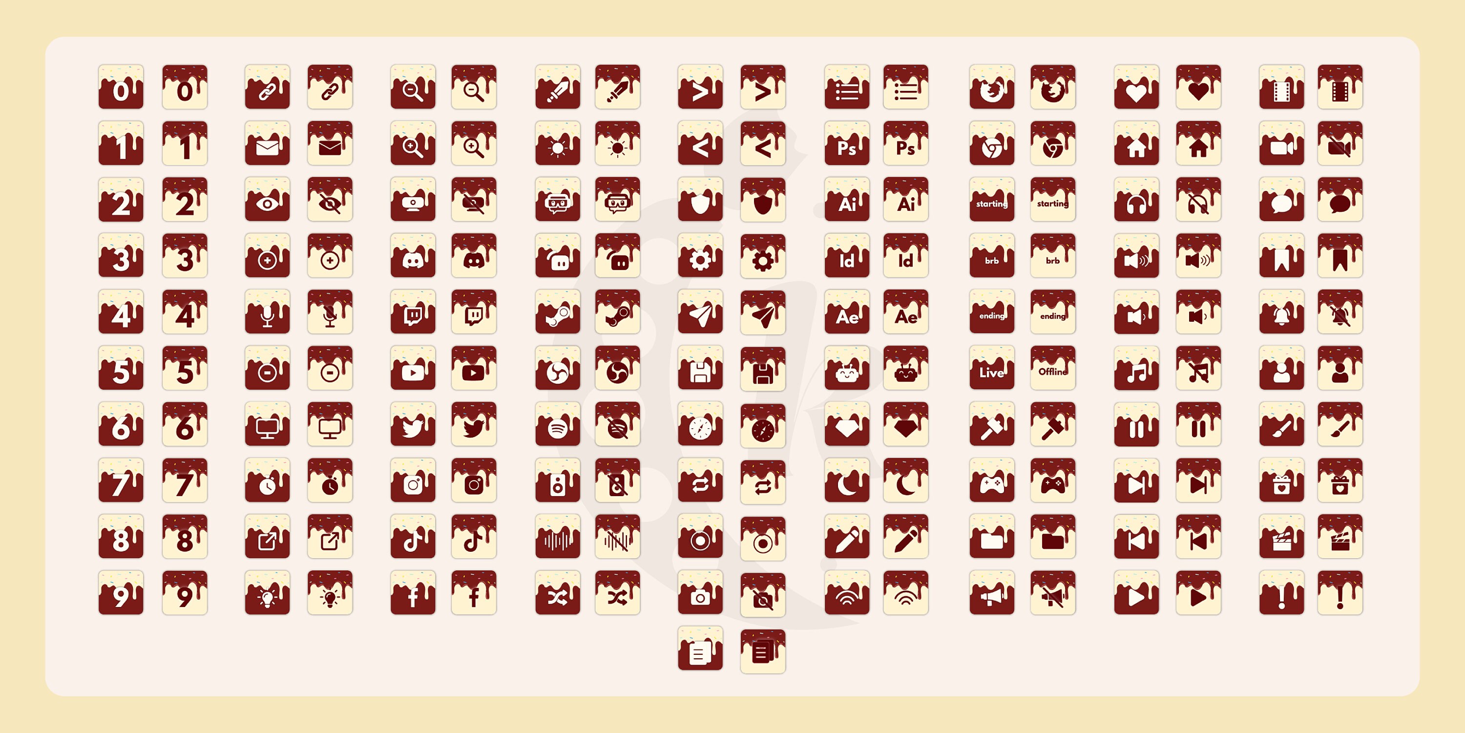 Elgato Stream Deck Icons - Red Velvet Frosting Minimalistic Cake ...