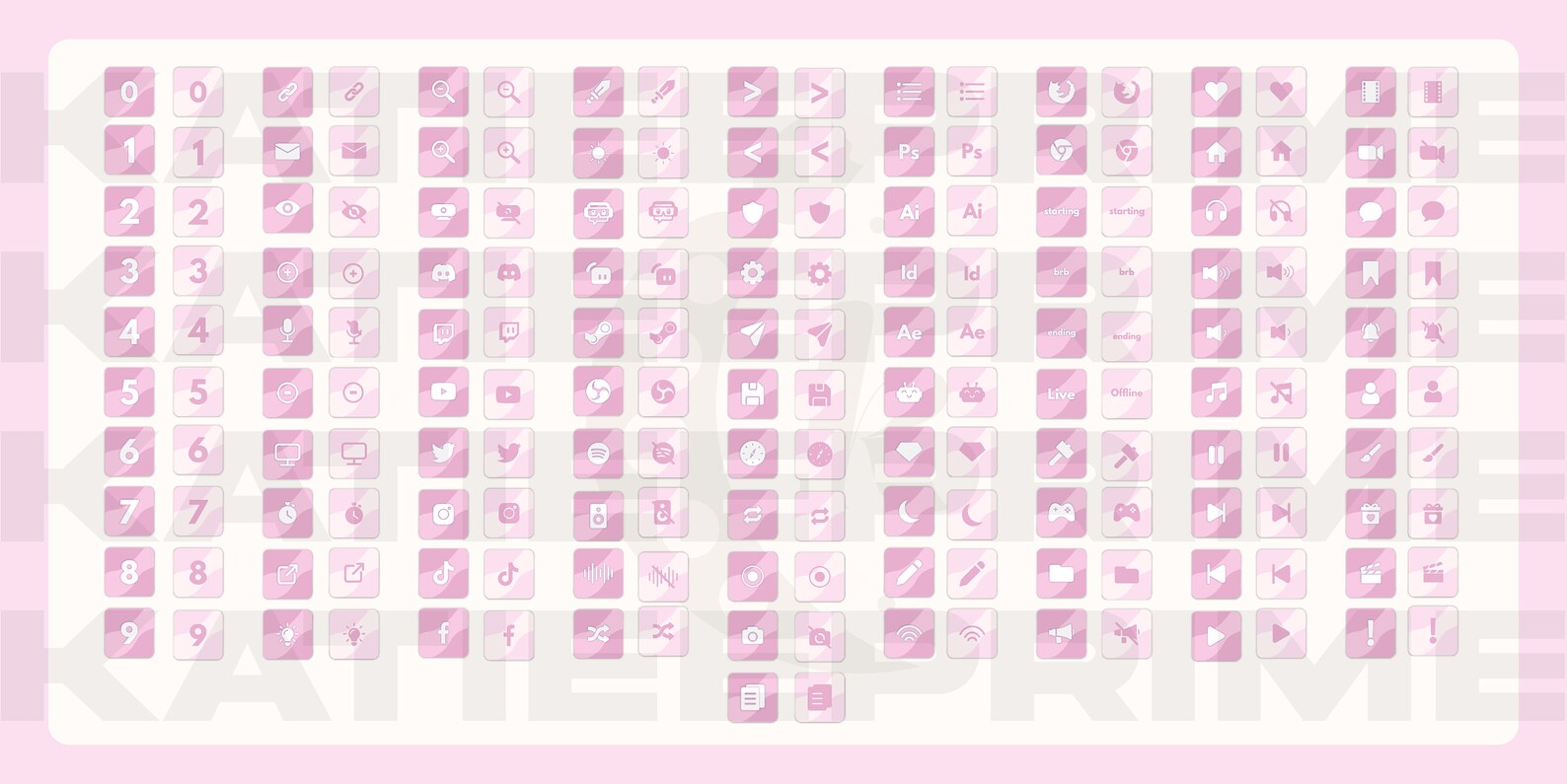 Elgato Stream Deck Icons - Pink Minimalistic Pastel Swirl [182 Count ...