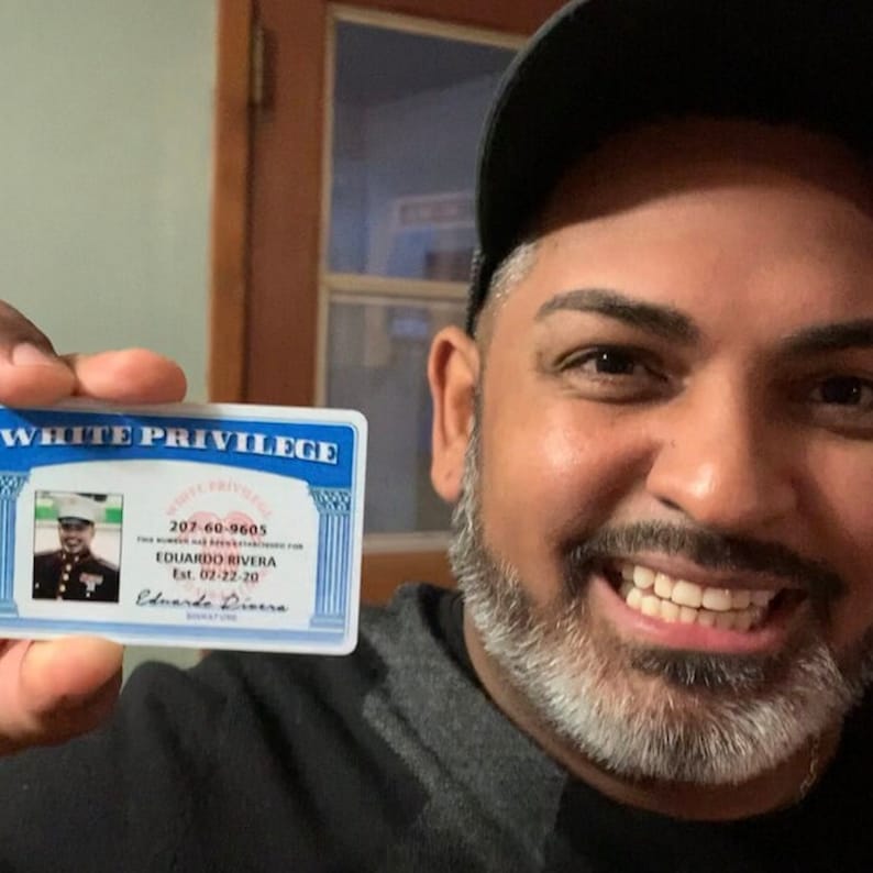 Official White / Black Privilege ID Card Thick Plastic Card - Etsy