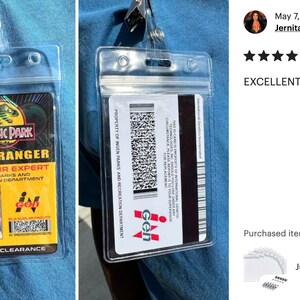 Jurassic Park Ranger ID Badge [customize With Your FACE or NAME ...
