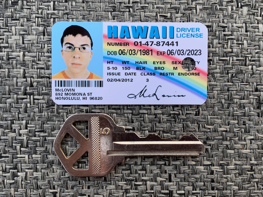 Mclovin ID Card Keychain - Etsy